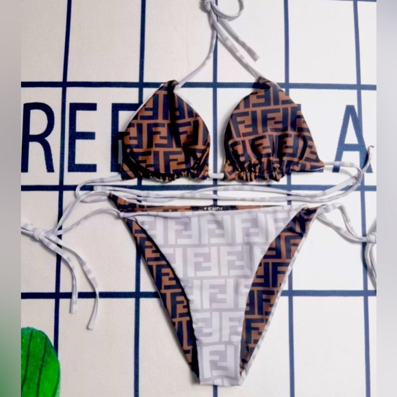 Fendi | Swim | Fendi Gorgeous And Sexy Two Piece Bikini Swimsuit Brown ...